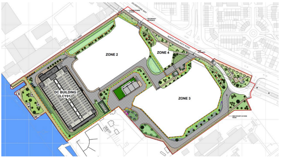 GLP Ada Infrastructure's planned campus in Silvertown, London