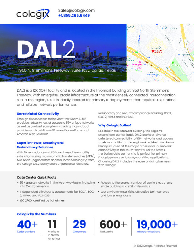 Cologix_DAL2-Dallas-Data-Center-2022-Spec-Sheet.pdf - Cologix: DAL2 ...