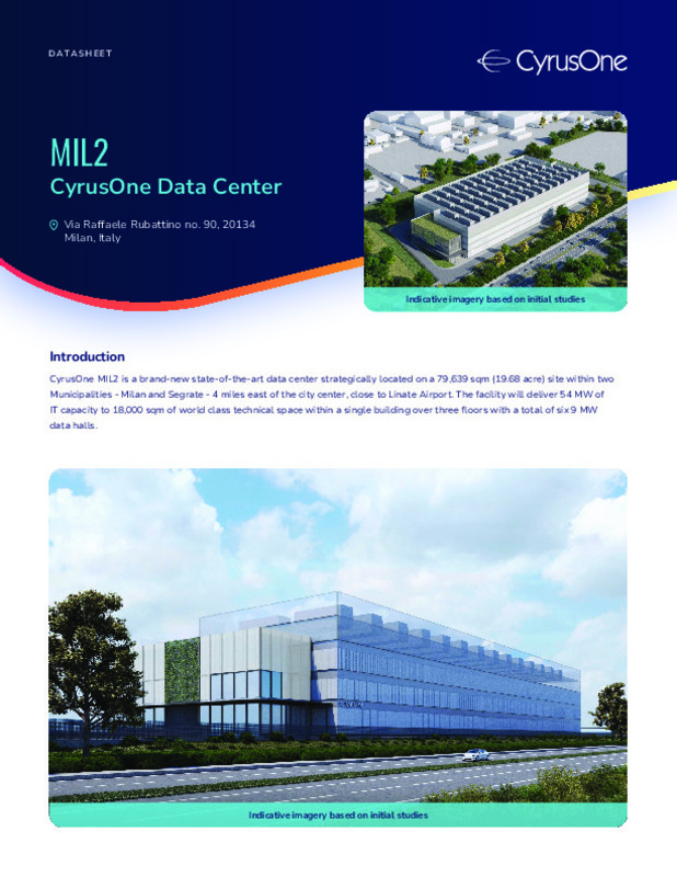 CyrusOne_MIL2_DataSheet_DD.pdf - CyrusOne: MIL2 Data Center