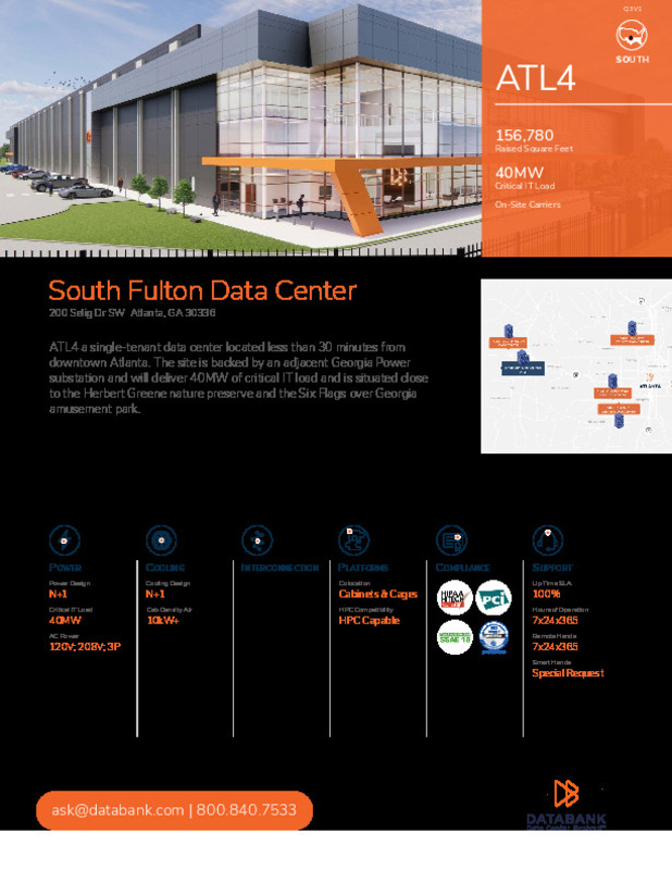 DataBank-ATL4-datasheet.pdf - DataBank: Atlanta ATL4 Data Center