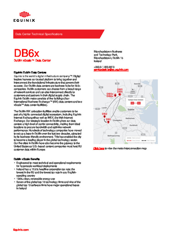 Equinix-DB6x.pdf - Equinix: DB6x Data Center