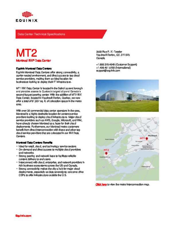 ibx_mt2_en.pdf - Equinix: MT2 Data Center