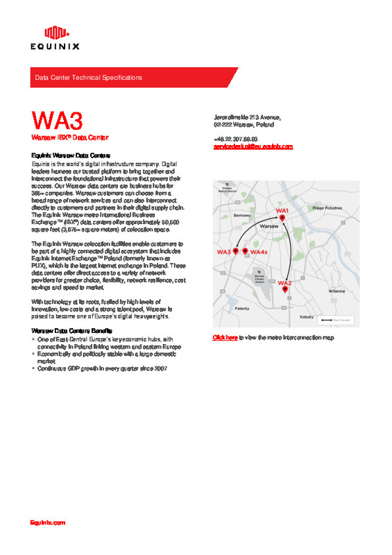 Equinix_WA3_en.pdf - Equinix WA3 Data Center