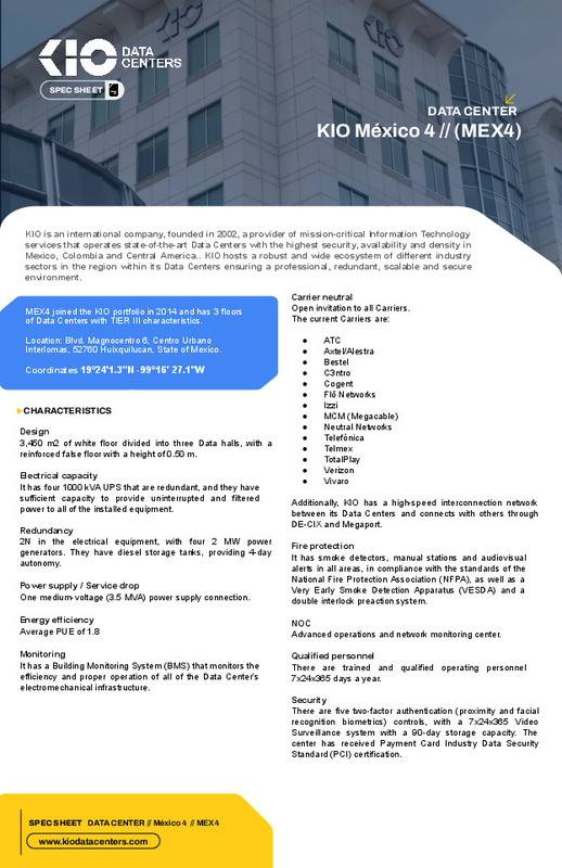 KIO-spec-sheet-mex4-jun-2025-en.pdf - KIO: MEX4 Data Center
