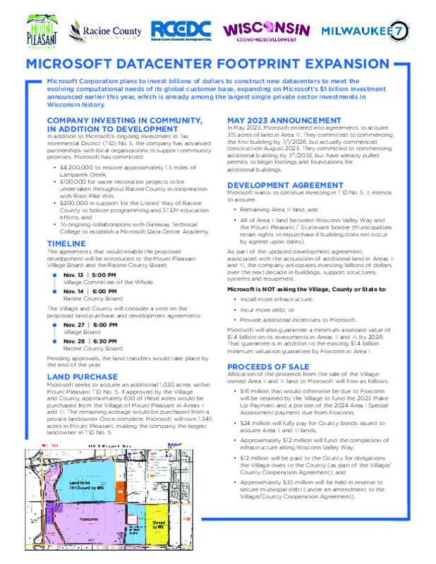 Microsoft-Expansion-in-Mount-Pleasant-Fact-Sheet.pdf - Microsoft: Mount ...