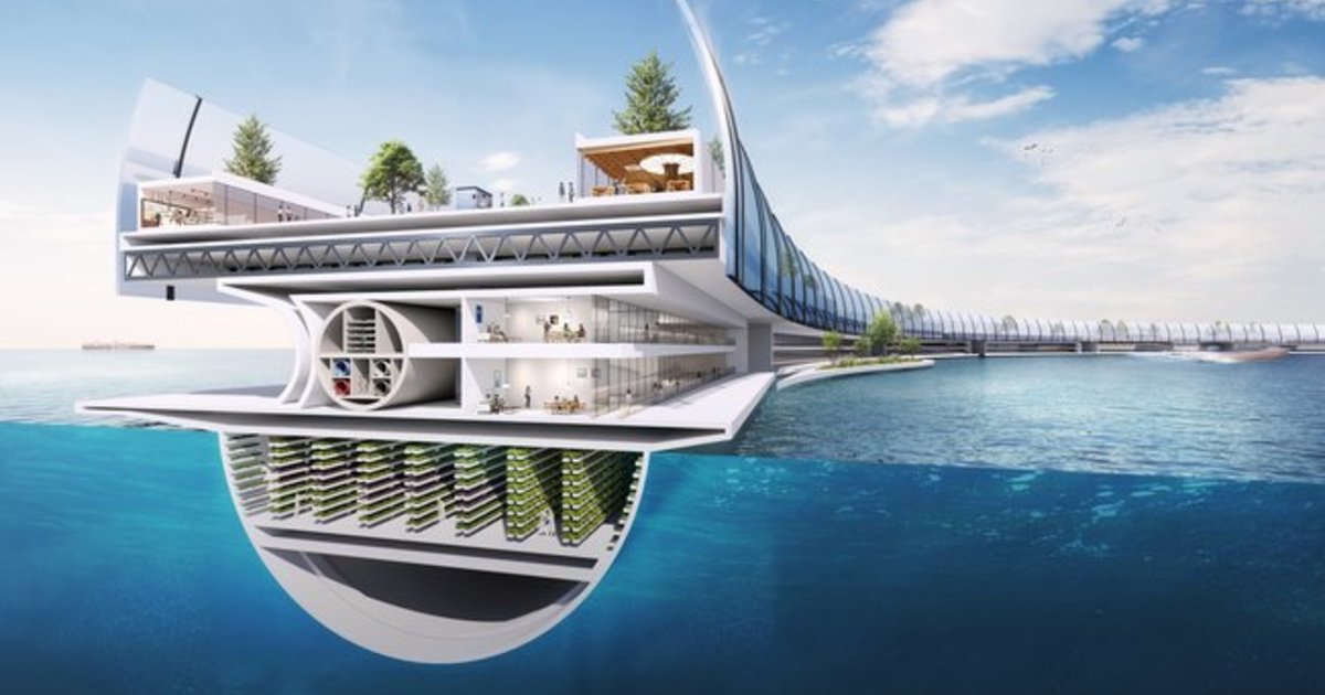 N-Ark's proposes floating cities with underwater Edge data centers