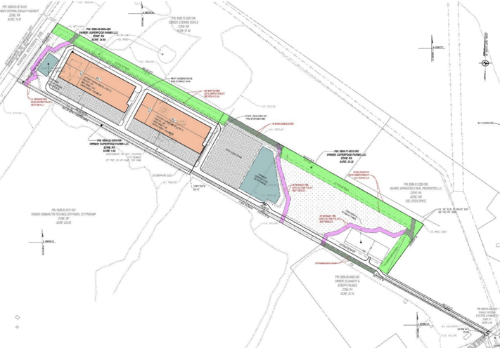 The site plan for the SAMX data center campus