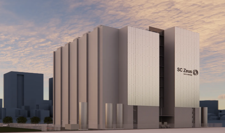 Rendering of SC Zeus Data Center Project in Osaka, Japan