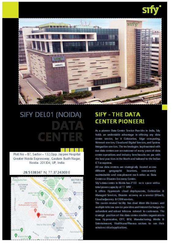 Sify: Noida 01 Data Center