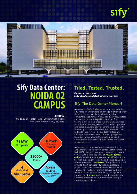 Sify-Noida-02-Factsheet.pdf - Sify: Noida 02 Campus Data Center